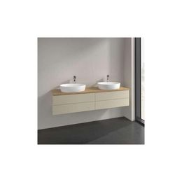 Villeroy & Boch Villeroy und Boch Antao Waschtisch-Unterschrank K28111HJ 160x36x50cm, Waschbeckenplattenfarbe honey oak, silk grey matt lacquer