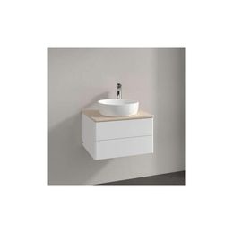 Villeroy & Boch Villeroy und Boch Antao Waschtisch-Unterschrank K18053MT 60x36x50cm, Hahnloch, Waschbeckenplattenfarbe botticino, white matt lacquer
