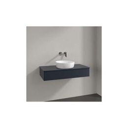 Villeroy & Boch Villeroy und Boch Antao Waschtisch-Unterschrank L09050HG mit Beleuchtung, 1 Auszug, 1000 x 190 x 500 mm, Front ohne Struktur, Midnight Blue Matt Lacquer / Midnight Blue Matt Lacquer