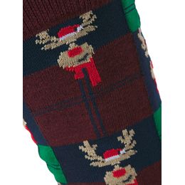 Jack & Jones Jack & Jones Set: Boxershorts und Socken 'JACRUDOLPH' Herren Gr&ouml;&szlig;e L gelb / gr&uuml;n / cyclam / schwarz