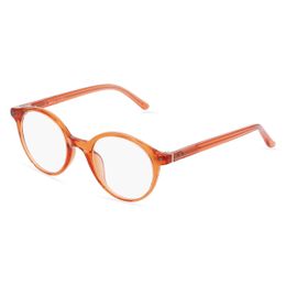 Fielmann LN 021 CL Brille Unisex | Fassung: Vollrand, Panto, Orange Transparent