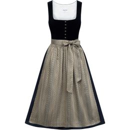 FELICITAS Samtdirndl Dala Marine/Sand (Gr&ouml;&szlig;e: 34)