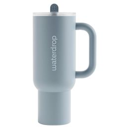 waterdrop Thermobecher, Hellblau, Metall, Kunststoff, 1,1 L, doppelwandig, Tragegriff, Vakuum, 100% dicht, h&auml;lt warm, kalt, Kaffee & Tee, Tassen, Thermobecher