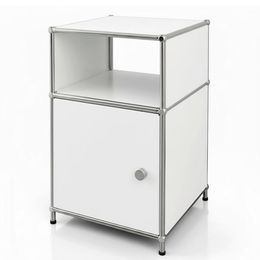Floordirekt Regal Concept Epure Mk-040, Wei&szlig;, Metall, 40x65x40 cm, stehend, Wohnzimmer, Regale, B&uuml;cherregale