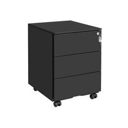 Boxxx Rollcontainer, Schwarz, Metall, 3 Schublade(n) Schubladen, 39x55x45 cm, Typenauswahl, Beim&ouml;bel erh&auml;ltlich, Arbeitszimmer, Container, Rollcontainer