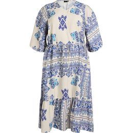 ZIZZI Kleid 'Mestea' Damen Gr&ouml;&szlig;e 58/60 blau / hellblau / wei&szlig; Sommerkleid