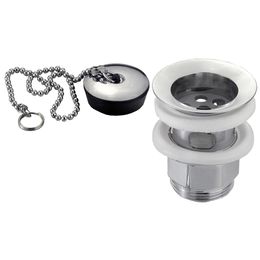CORNAT Ablaufventil chromfarben mit Stopfen 11/4"