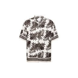 TOPMAN Button Up Shirt male size L Black / White