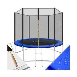 TecTake&reg; Trampolin, &Oslash; 305 cm, GS zertifiziert, Randabdeckung, inklusive Einstiegsleiter