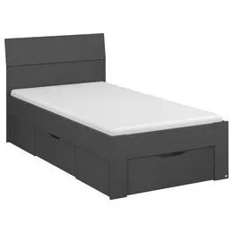 Bett Rauch "Einzelbett Doppelbett Stauraum FLEXX Breiten 90/140/180 cm", grau (graumetallic), B:95cm H:90cm L:209cm, Betten, Bett, Einzelbett Doppelbett Stauraum FLEXX Breiten 90/140/180 cm