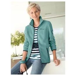 Fleecejacke Casual Looks, Damen, Gr. 38, gr&uuml;n (jadegr&uuml;n), 100% Polyester, unifarben, Jacken Fleecejacke