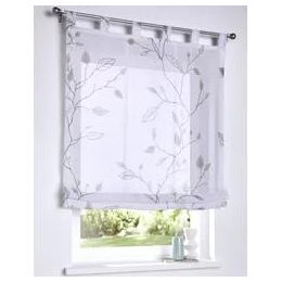 Kutti Raffrollo HEINE HOME Gr. 2, grau (sanftes wei&szlig;, taupe), B:60cm H:140cm, Raffrollos