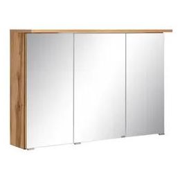 Spiegelschrank Welltime "Ravenna", braun (eichefarben), B:90cm H:68cm T:20cm, Holzwerkstoff, Schr&auml;nke, Spiegelschrank, Breite 90 cm