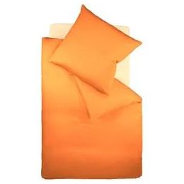 Bettw&auml;sche Fleuresse "Colours in 135x200, 155x220 oder 200x200 cm", orange, B/L: 240cm x 220cm, 1 Stk., 2 Stk., Mako-Satin, B/L: 80cm x 80cm, 3 Stk., Mako-Satin, Obermaterial: 100% Baumwolle, Bettw&auml;sche, Bettw&auml;sche, Bettw&auml;sche aus 100% Baumwolle, uni, mit Rei&szlig;verschluss