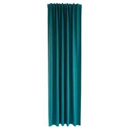 Vorhang HOMING "RE-Allen" Gr. 1, blau (petrol), B:140cm H:245cm, Polyester, Gardinen, Fertigschal RE-Allen