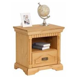 Nachtkonsole OTTO HOME "Graz", beige (gelaugt, ge&ouml;lt), B:55cm H:57cm T:39cm, Sideboards, Nachtkonsole, aus massiver Kiefer, mit aufwendigen Details, Breite: 55 cm
