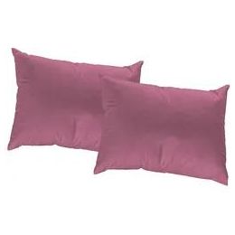 Dekokissen WIRTH Gr. 2, lila (violett, unifarben), B:50cm L:50cm, Kunstfaser, Dekokissen_Sitzkissen_Kissenh&uuml;llen, Kissenh&uuml;lle ohne F&uuml;llung, 2 St&uuml;ck