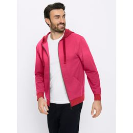 Marco Donati Herren Sweatjacke mit K&auml;nguru-Taschen, dunkelrot, Gr&ouml;&szlig;e 44/46