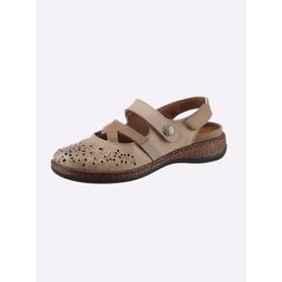 airsoft modern+ Damen Slipper mit Wechselfu&szlig;bett, beige, Gr&ouml;&szlig;e 38