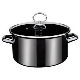 Fleischtopf GSW "Profi-Black-Star", schwarz, H:13,5cm &Oslash;:24cm, T&ouml;pfe, Fleischtopf, Induktion