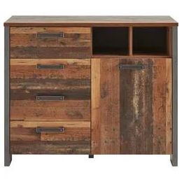 Kommode FORTE "Clif", braun (old wood vintage), B:106,7cm H:86,3cm T:41,6cm, Sideboards, Kommode, Breite 106 cm