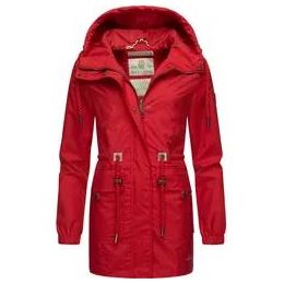 Outdoorjacke Navahoo "Neophee", Gr. S (36), rot, Obermaterial: 100% Polyester. Futter: 100% Polyester. &Auml;rmelfutter: 100% Polyester, Basic, figurumspielend Po-bedeckend, hoch geschlossener Ausschnitt, &Auml;rmel ohne &Auml;rmelschlitz elastischer Bund mit innenliegendem Gummizug, Jacken Outdoorjacke, Damen &Uuml;bergangs Parka mit Kapuze