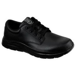 Berufsschuh Skechers "FLEX ADVANTAGE SR-FOURCHE" Gr. 47,5, schwarz, 47,5, Leder, Schuhe, Schn&uuml;rschuh f&uuml;r Gastronomie, Pflege, mit gepolsterter Innensohle