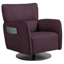 Sessel Egoitaliano "Honey", lila (plum), B:74cm H:85cm T:85cm, Sessel, Sessel, inkl. seitlicher Einstecktasche, drehbar und mit Wipp-Funktion