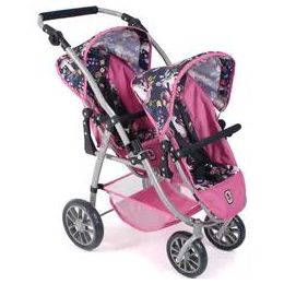 Bayer Chic 2000 Puppen-Zwillingsbuggy CHIC2000 "Vario, Einhorn", blau (einhorn), Puppenwagen, KinderB:71cm H:79cm T:71cm, Kunststoff, Metall, Stoff, B:71cm H:79cm T:71cm