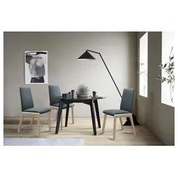 Polsterstuhl stressless "Laurel", blau (atlantic blau batick, eiche natur), B:57cm H:92cm T:59cm, Leder BATICK: BATICK ist ein leicht korrigiertes, durchgef&auml;rbtes und genarbtes M&ouml;belleder, bei dem die meisten Unebenheiten und Spuren in der Regel entfernt wurden., St&uuml;hle, Polsterstuhl, Low Back, Gr&ouml;&szlig;e L, mit abgerundeten Beinen in Eiche natur