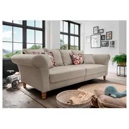 Big-Sofa Home Affaire "Tassilo Mega Sofa mit viel Platz, bequem durch Kaltschaum im Sitz", gr&uuml;n (hellgr&uuml;n), B:266cm H:95cm T:110cm, 100% Polyester, Sofas, Big-Sofa