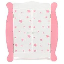 Bayer Chic 2000 Puppenkleiderschrank CHIC2000 "Stars Pink", pink (stars pink), Puppenm&ouml;bel, KinderB:46cm H:59cm T:46cm, MDF, B:46cm H:59cm T:46cm