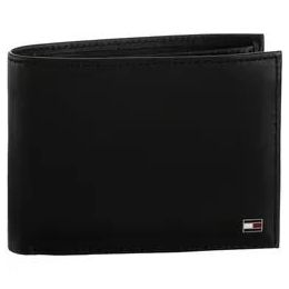 Geldb&ouml;rse Tommy Hilfiger "ETON CC AND COIN POCKET", Herren, schwarz, Leder, gepflegt, unifarben, Basic, Kleinlederwaren, in schlichter Optik
