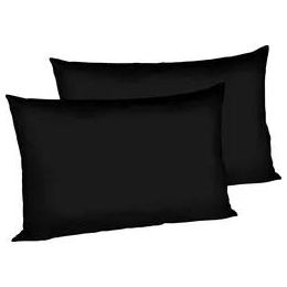 Kissenbez&uuml;ge Fleuresse "Colours", schwarz, B:40cm L:60cm, Interlock-Jersey, Obermaterial: 100% Baumwolle, Kissenbez&uuml;ge, edler, b&uuml;gelfreier Interlock-Jersey aus 100% Baumwolle