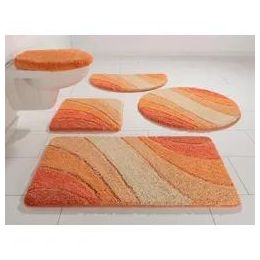 Badematte OTTO HOME "Josie, Badvorleger, Badezimmer Teppich" Gr. 2, orange (terra), H:20mm, Polyester, Badematten, Badematte, Badteppich, Badematten, rechteckig, rund & als 3-tlg. Set erh&auml;ltlich