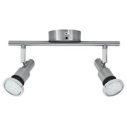 B.K.LICHT LED Deckenleuchte "Aurel", silber (chromfarben, silberfarben), 2, H: 12,3cm, Leuchten, Badlampe, IP44, Deckenstrahler, GU10, Spot, Decke, Leuchte, Lampe 5W, LED Deckenleuchte