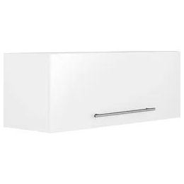 Klapph&auml;ngeschrank Optifit "Bern", wei&szlig; (wei&szlig; hochglanz, wei&szlig;), B:90cm H:35,2cm T:34,9cm, Schr&auml;nke, Breite 90 cm, 1 Klappe, mit Metallgriff