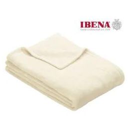 Wohndecke Ibena "Uni Fleecedecke Olbia", beige (creme), B:150cm L:200cm, Polyester, Wohndecken, Wohndecke, einfarbig schick, Kuscheldecke