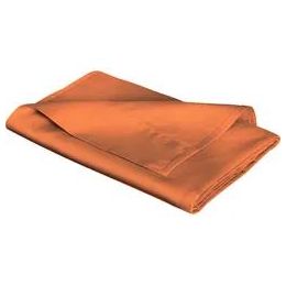 Betttuch Fleuresse "Colours", orange (terra), B:220cm L:260cm, Mako-Satin, Obermaterial: 100% Baumwolle, Bettlaken, offenes Bettlaken