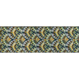 Fu&szlig;matte "und L&auml;ufer Feather Arc", bunt, B:60cm H:7mm L:180cm, Obermaterial: 100% Polyamid, wash+dry by Kleen-Tex, Teppiche, Fu&szlig;matte