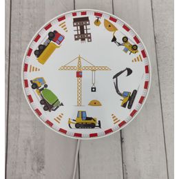 Niermann Wandleuchte "Baustelle, Kinderlampe, Kinderzimmer", 1, &Oslash; 25cm, 1 Stk., bunt, Kinderzimmer, Leuchten, bruchsicheres Geh&auml;use