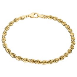 Luigi Merano Damen Armband "Kordelkette, hohl, Gold 585", 20cm, Gelbgold 585, gold, Gelbgold 585, Armb&auml;nder