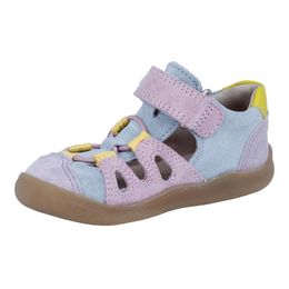 Richter Jungen Barfu&szlig;schuh "Samy", Gr. 25flieder kombiniert, Glattleder, Veloursleder, colorblocking, kontrastfarbene Details, Schuhe, Babyschuh,