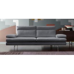 3,5-Sitzer Calia italia, B:228cm H:90cm T:113cm, grau, Synthetische Faser (100% Polyester), Sofas, "Toby Wing, 228 cm breit, Designsofa mit
