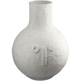 Tischvase, B:24,5cm H:31cm T:24,5cmcreme, CASABLANCA BY GILDE, Baumwolle, Vasen, "Vase bauchig Bel&eacute;m creme H. 31 cm"