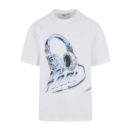 Karl Kani Damen T-Shirt "Karl Kani Kani Headphone Print T-Shirt"wei&szlig;, Gr. S, bedruckt, 100% Baumwolle, Shirts