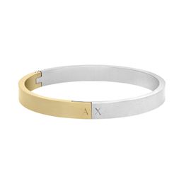 Armani Exchange Damen Armreif "Schmuck Geschenk Edelstahl", 19cm, Edelstahlgelbgoldfarben, edelstahlfarben, Edelstahl, Armb&auml;nder