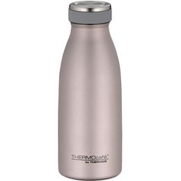 THERMOCAF&Eacute; Isolierflasche "TC BOTTLE, aus doppelwandigem Edelstahl, sp&uuml;lmaschinenfest", 350mlrose mat, Trinkflaschen, gummierter Drehverschluss,