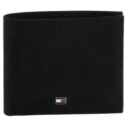 Geldb&ouml;rse Tommy Hilfiger "JOHNSON MINI CC WALLET", Herren, schwarz, Leder, gepflegt, unifarben, Basic, Kleinlederwaren, in schlichter Optik