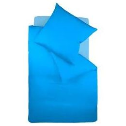 Bettw&auml;sche Fleuresse "Colours in 135x200, 155x220 oder 200x200 cm", blau (meeresblau), B/L: 135cm x 200cm, 1 Stk., 1 Stk., Mako-Satin, B/L: 80cm x 80cm, 2 Stk., Mako-Satin, Obermaterial: 100% Baumwolle, Bettw&auml;sche, Bettw&auml;sche, Bettw&auml;sche aus 100% Baumwolle, uni, mit Rei&szlig;verschluss